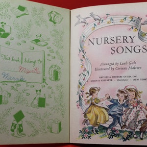 Nursery Songs Little Golden Book 1945 Vintage Children's Book / Nursery ...