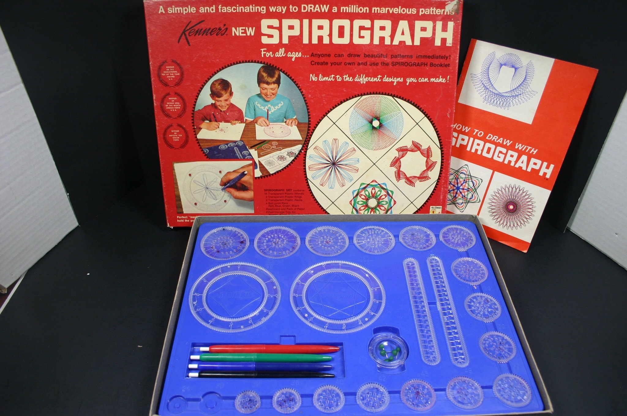 1967 Kenner Spirograph No. 401 With Blue Tray / Vintage Educational Art ...