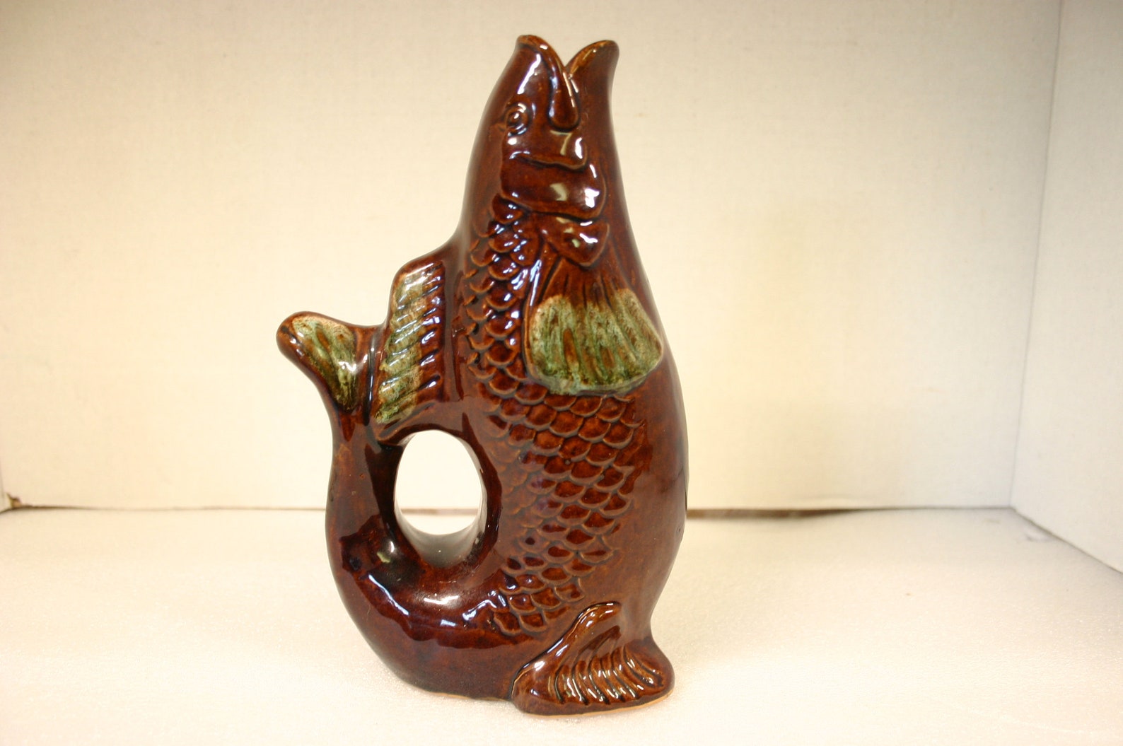 Vintage Brown Fish Liquor Drinking Set / Fish Decanter With 4 Shot ...