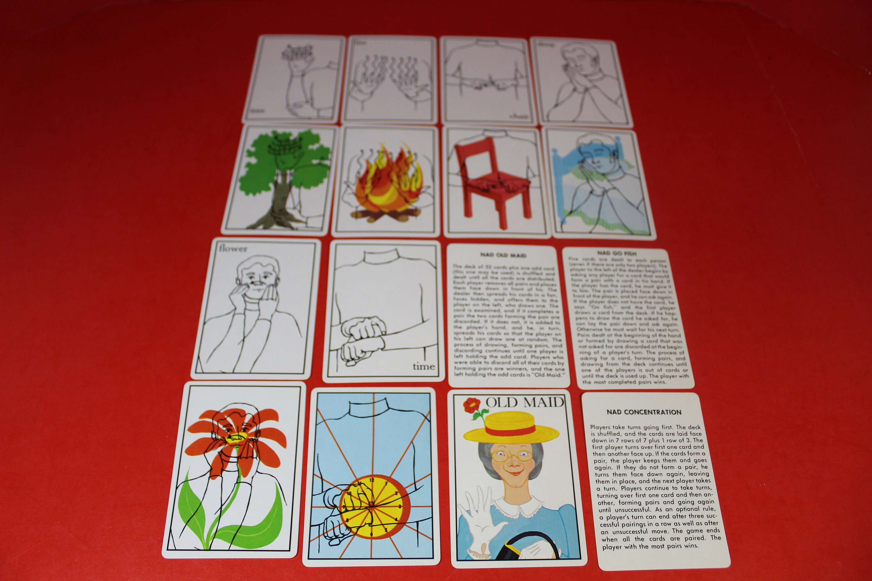 Children's Sign Language Playing Cards by Shirley Hoemann Vintage 1973 ...