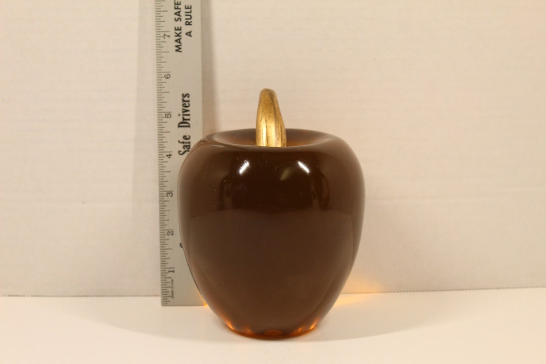 Vintage LUCITE Apple / Large Vintage Acrylic Apple Home Deor - Etsy