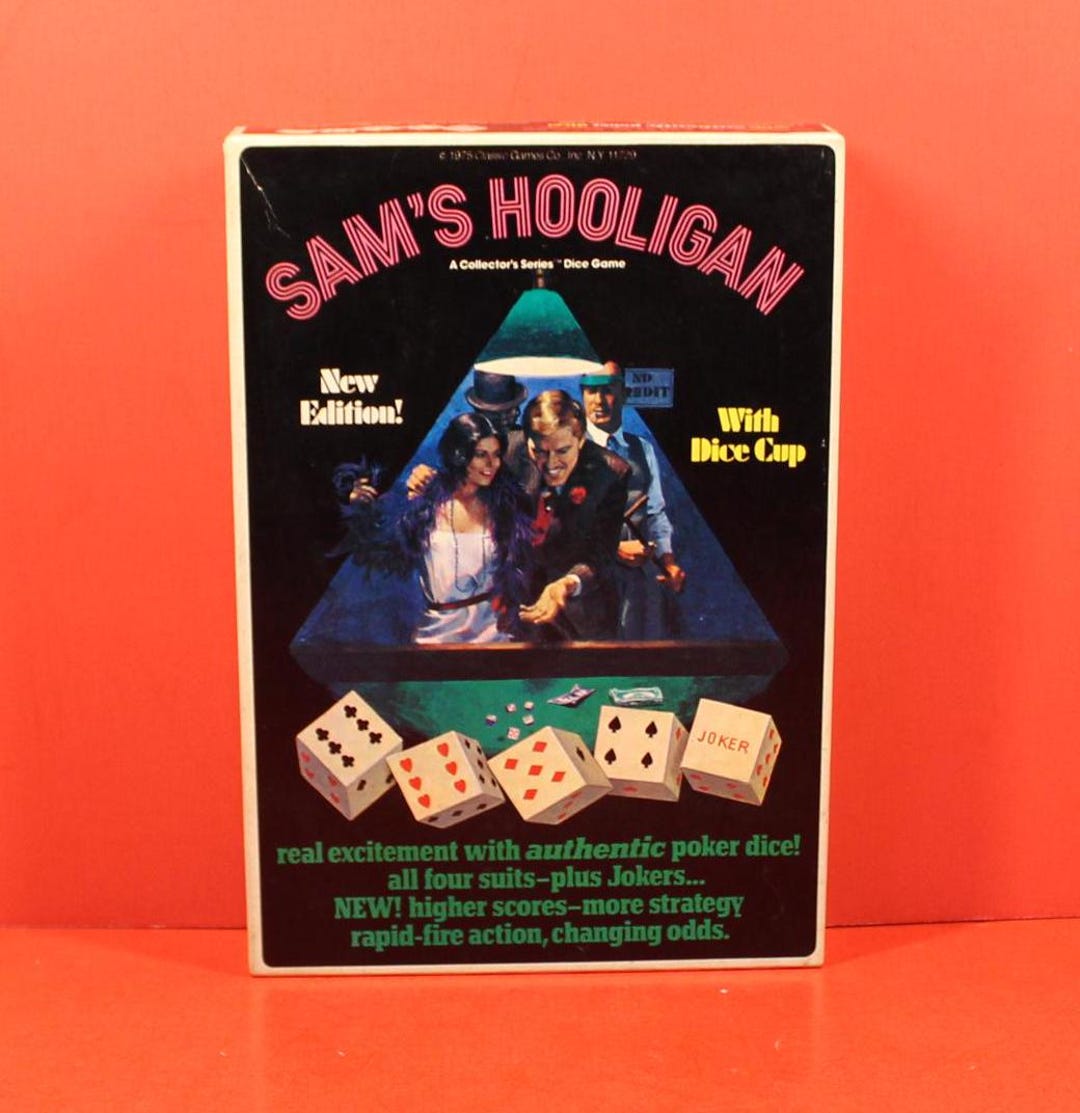 Sam’s Hooligan Dice Game Vintage 1975 Poker Dice / A Collector's Series ...