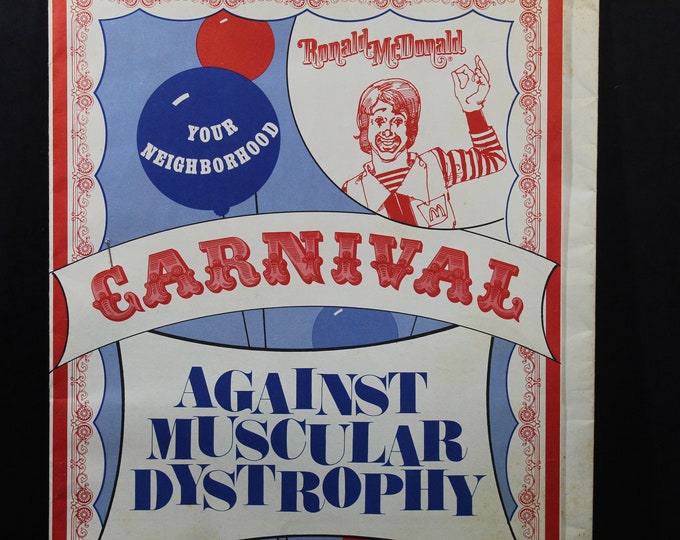Ronald Mcdonald Jerry Lewis Against Muscular Dystrophy Carnival Kit ...
