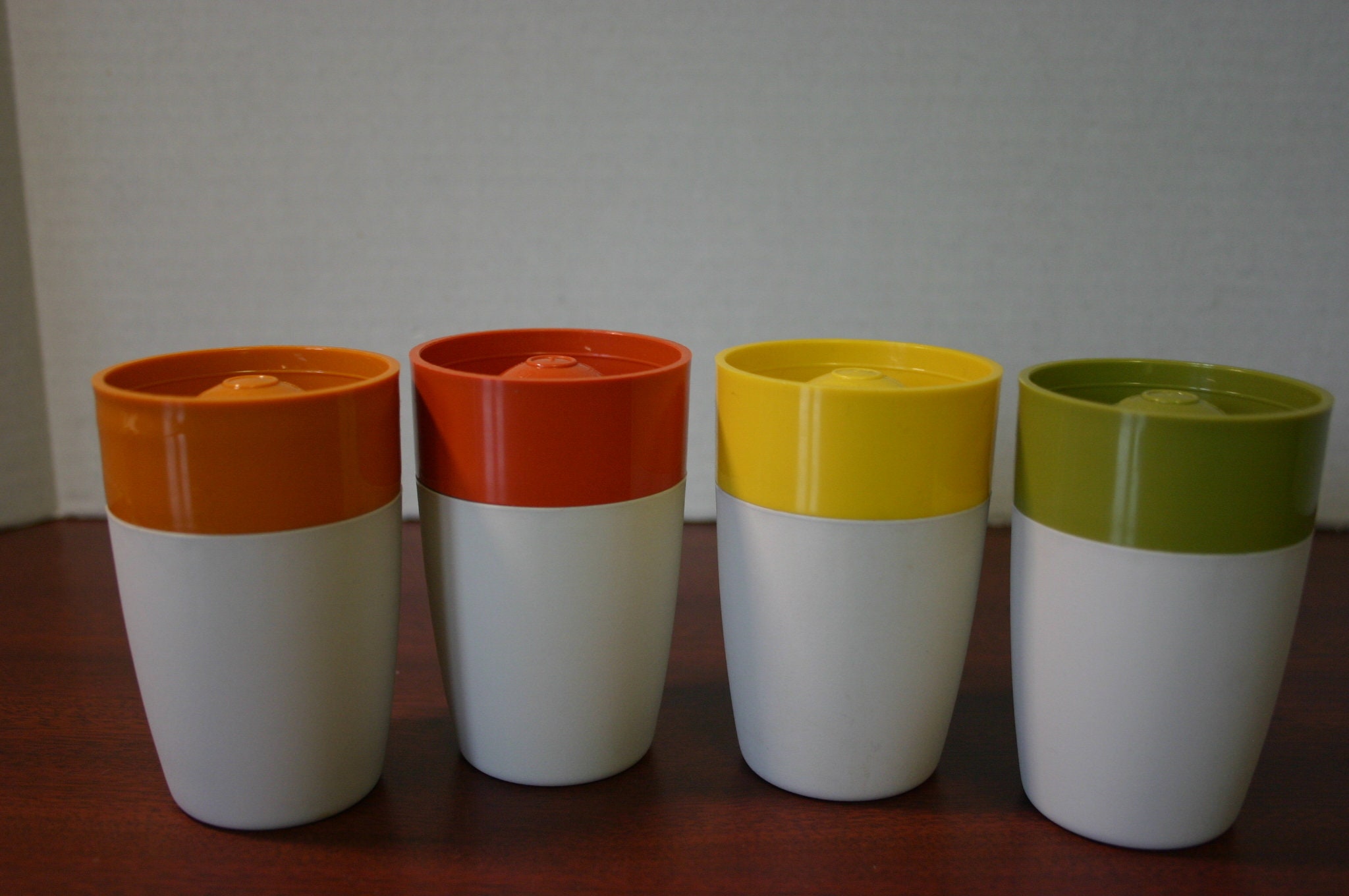 Set of 4 Vintage TUPPERWARE IMPRESSIONS Egg Cups With Lids. Retro Egg ...