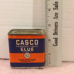 Vintage Tin Casco Powdered Casein Glue Tin / Borden Company ...