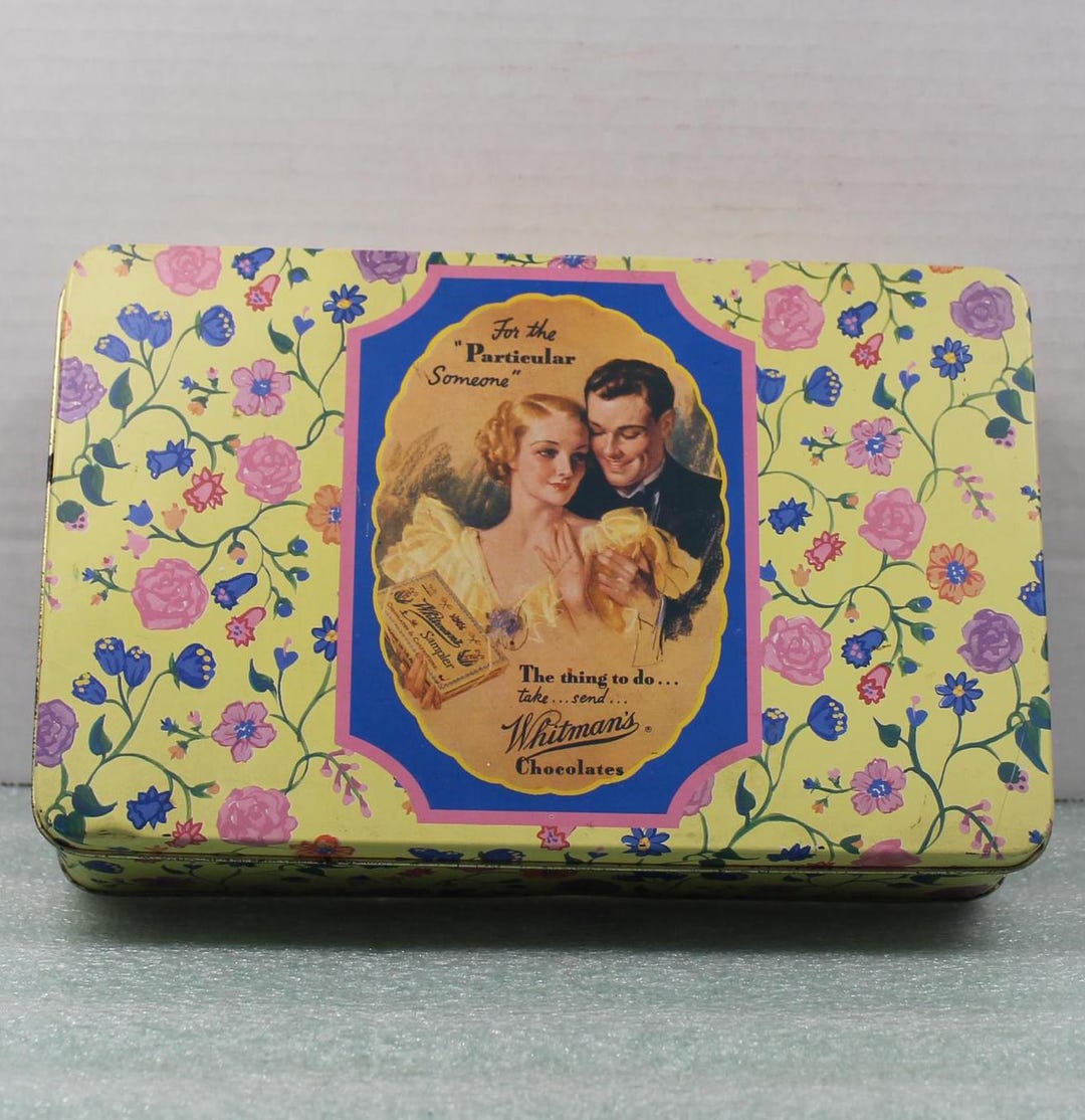 Whitman's Chocolate's Tin Candy Box With Hinged Lid Vintage Collectible ...