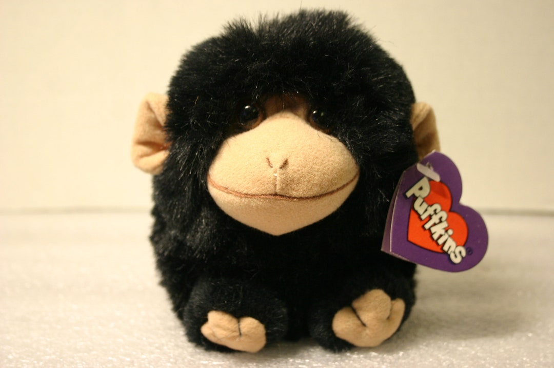 Vintage 1997 Puffkins Milo the Monkey With Tag / Plush Toy / Black and ...