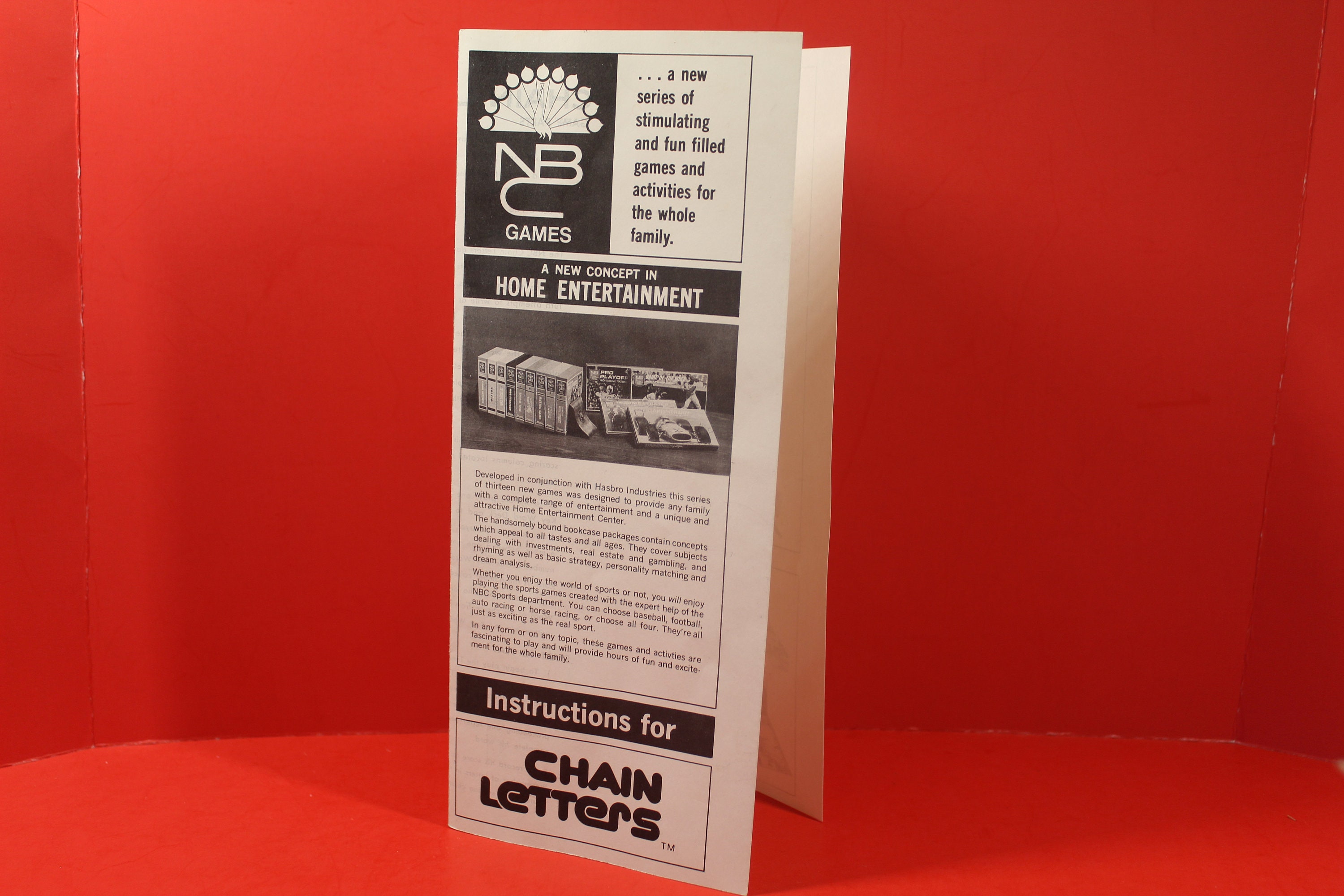 Chain Letters Game Vintage 1970 Hasbro Bookcase Game / NBC Games / Word ...