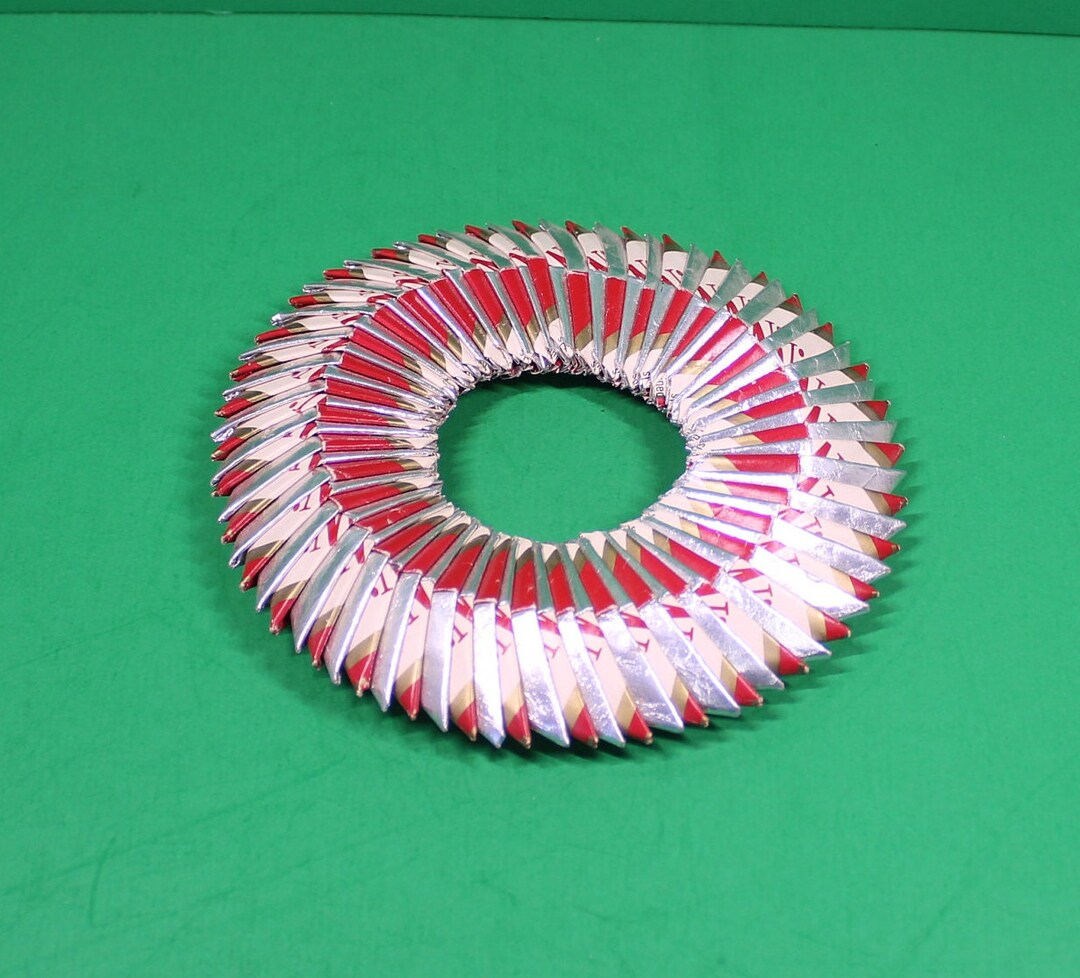 Vintage Tramp Art Folded Paper Cigarette Carton Foil Wrapper Origami ...