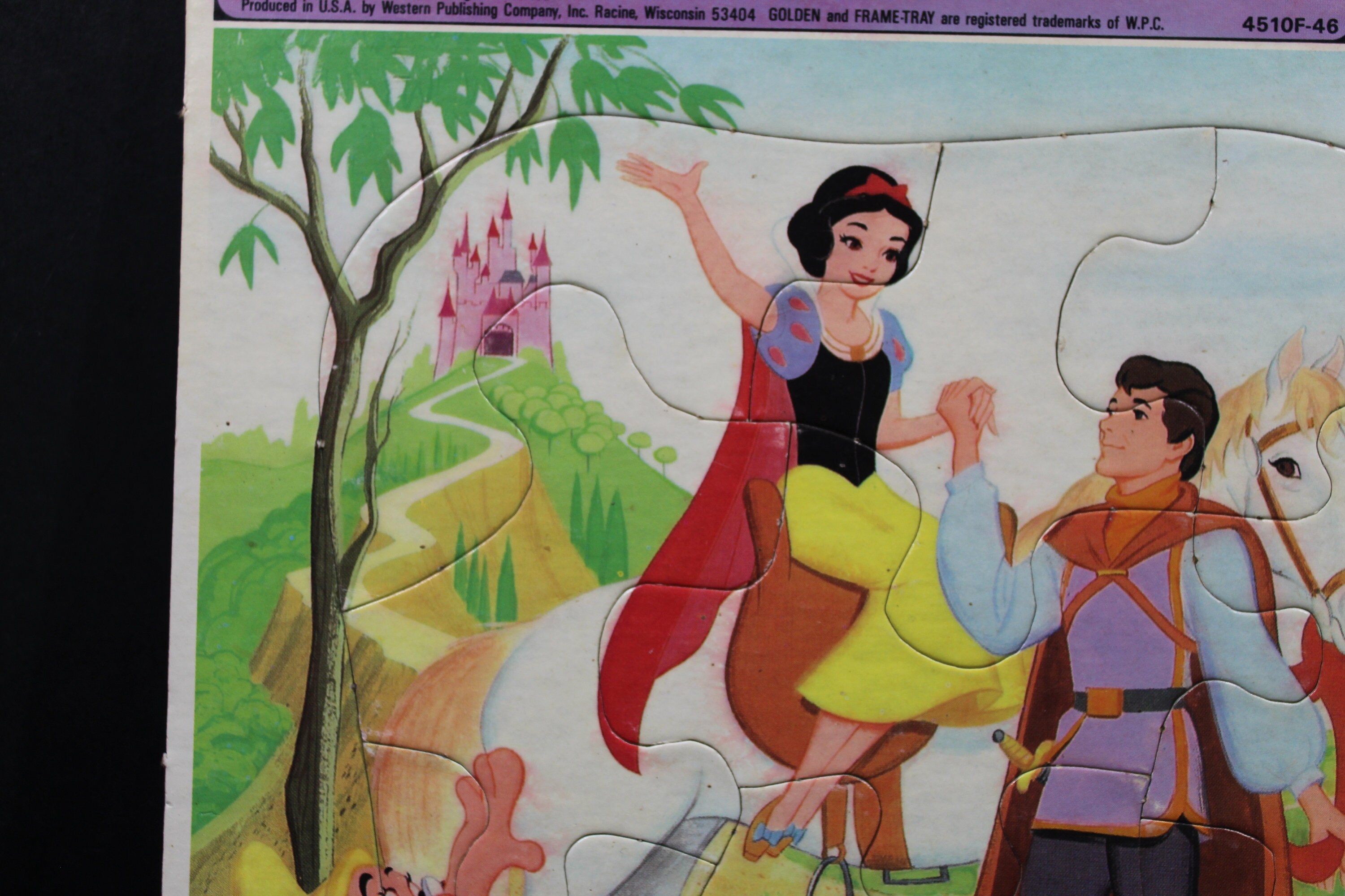 Snow White Frame Tray Puzzle / Vintage Walt Disney Snow White and the ...