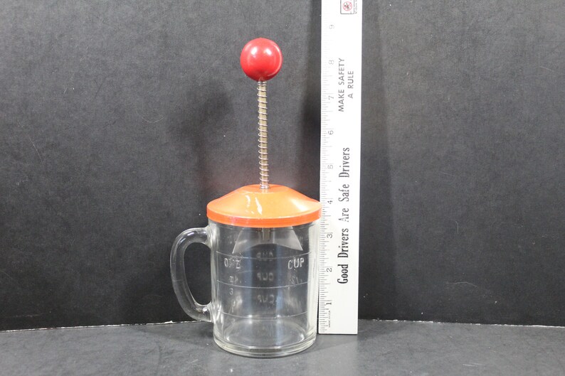 Vintage Hazel Atlas Nut and Food Chopper / Clear Embossed Glass With ...