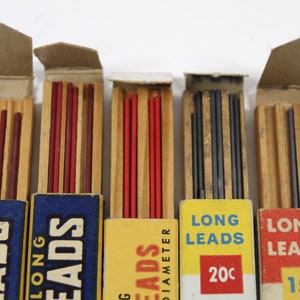 Vintage Scripto Leads in Boxes - Long Black & Red Mechanical Pencil ...