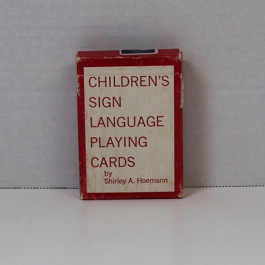 Children's Sign Language Playing Cards by Shirley Hoemann Vintage 1973 ...