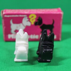 Vintage Magnetic Dogs Miniature Scotty Dogs Magnetic Toy Tricky Dogs ...