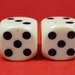 Vintage Large Dice ~ Oversized Black and off White Pair of Dice Made in ...