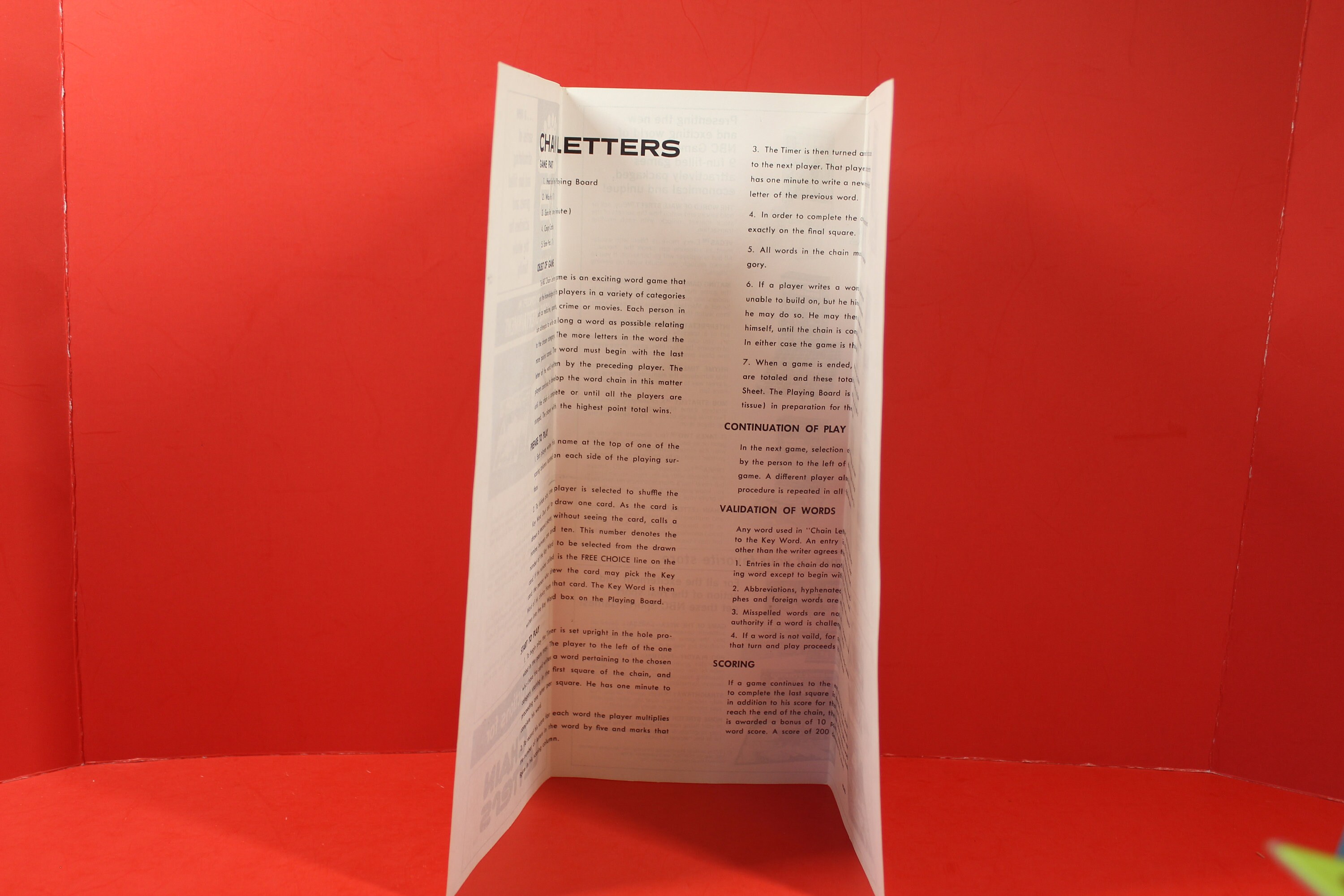 Chain Letters Game Vintage 1970 Hasbro Bookcase Game / NBC Games / Word ...