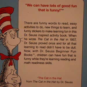 Dr. Seuss Beginner Fun Activity Book / Unused / Vintage Scholastic ...