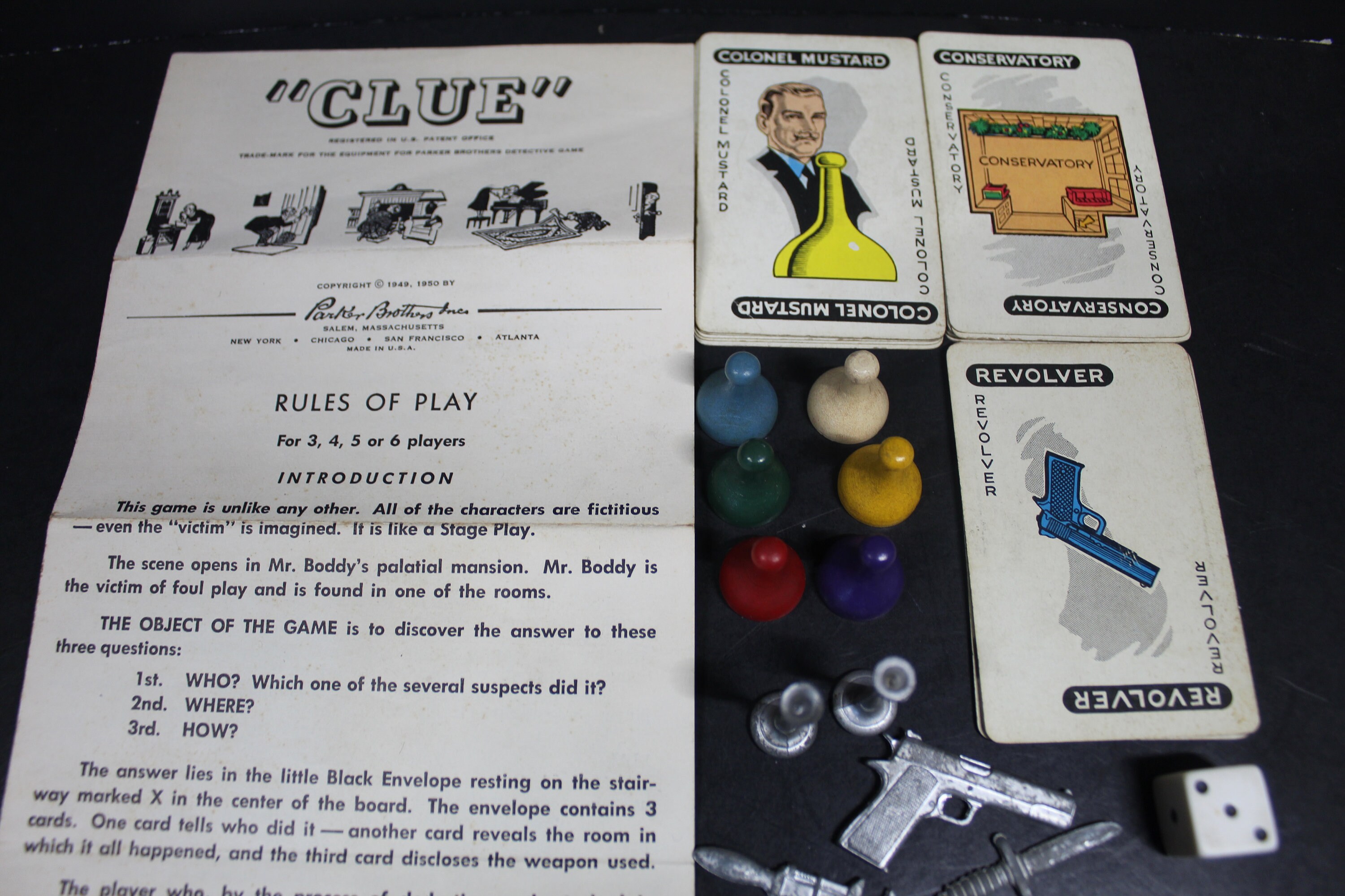 Clue Game Replacement Cards