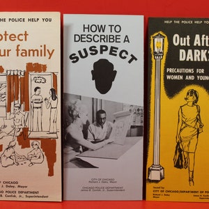 Vintage Ephemera Lot of 4 Chicago Police Department Safety Booklet and ...