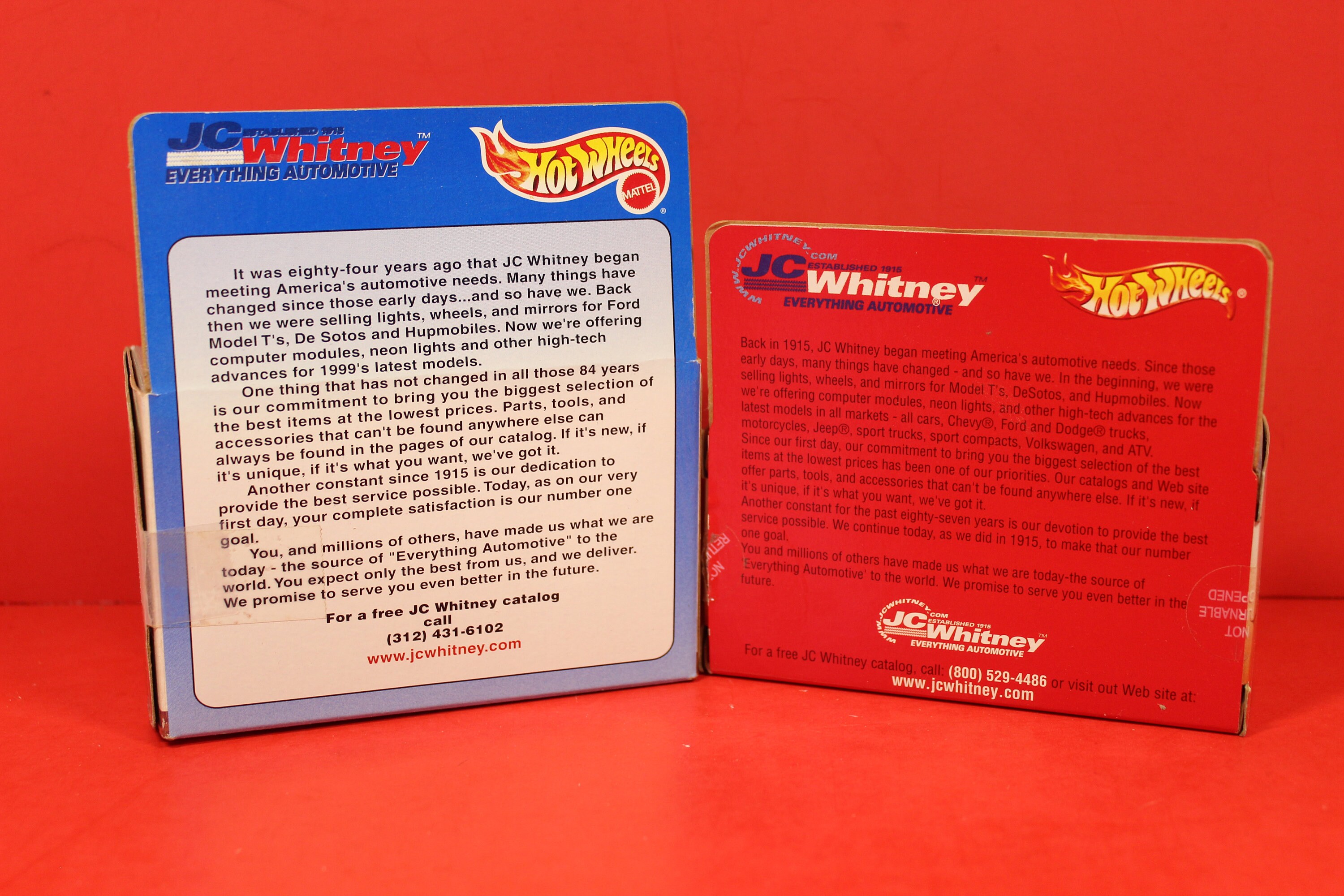 Hot Wheels JC Whitney 40's Woodie 1999 and 2002 Red Rodger Dodger ...