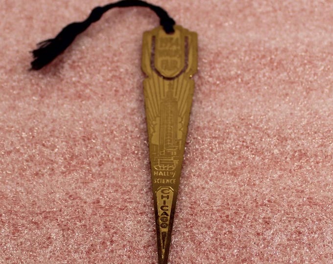 1934 Chicago's World's Fair Vintage Metal Bookmark Hall of Science ...