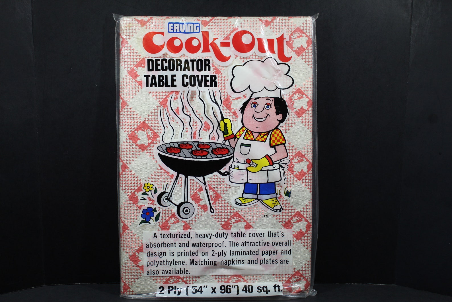 Vintage Erving Cook-out Decorator Table Cover / Heavy Duty and ...