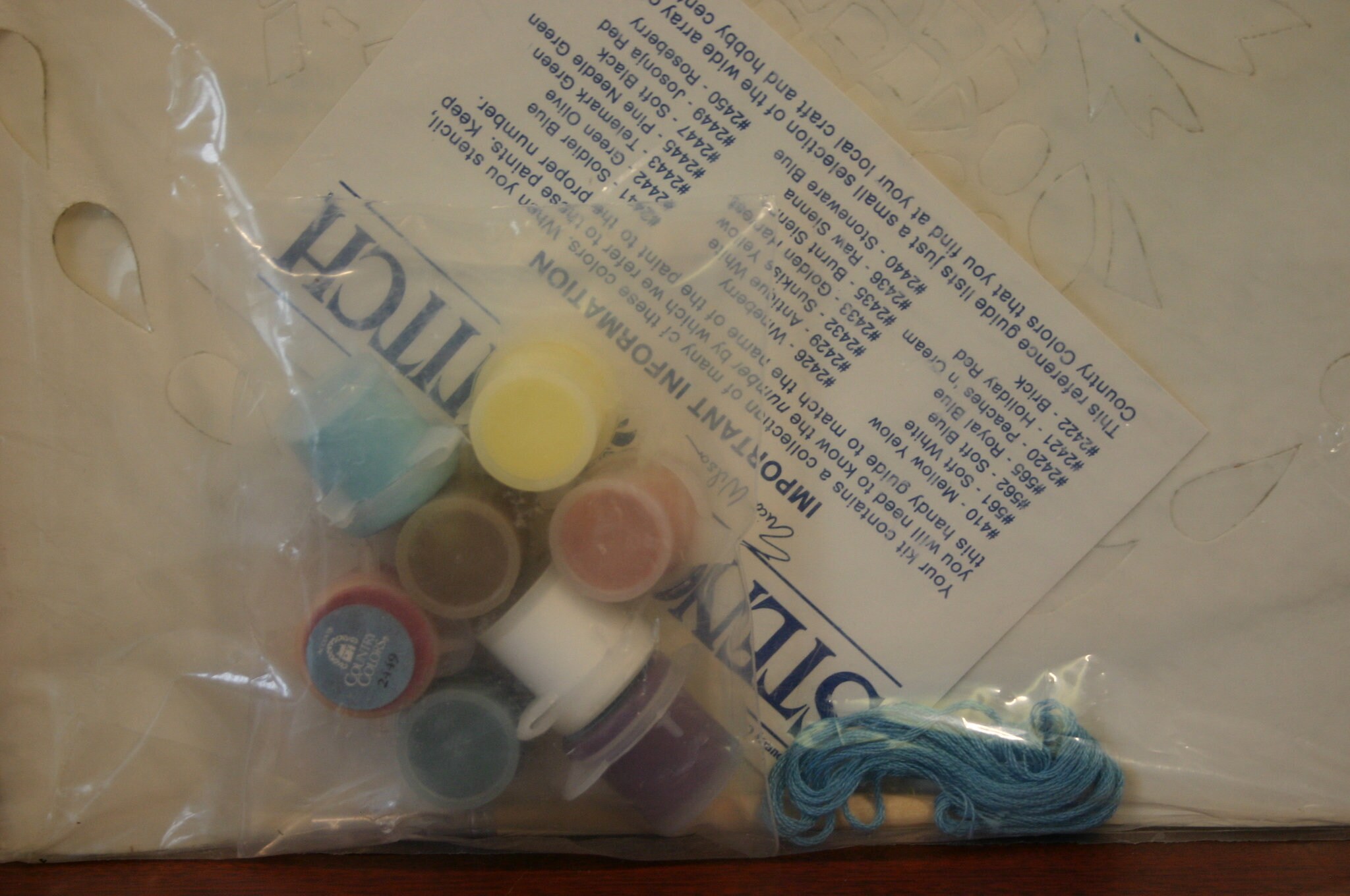 1984 Erica Wilson Stencil Stitch Kit / New / Country Colors | Etsy