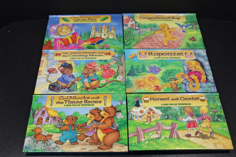 Mini Pop-up Fairy Tale Storybook Landolls Boxed Set of 6 Vintage 1997 ...