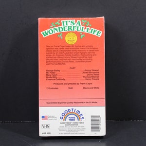 Vintage VHS Tape "it's A Wonderful Life" Christmas Movie / Factory ...