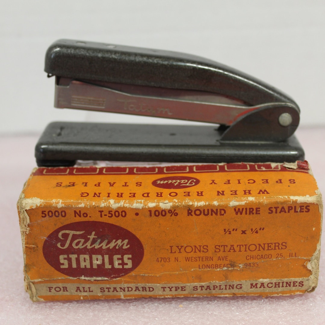 Vintage Tatum Stapler, Model T155 With Staples / Vintage Office Decor ...