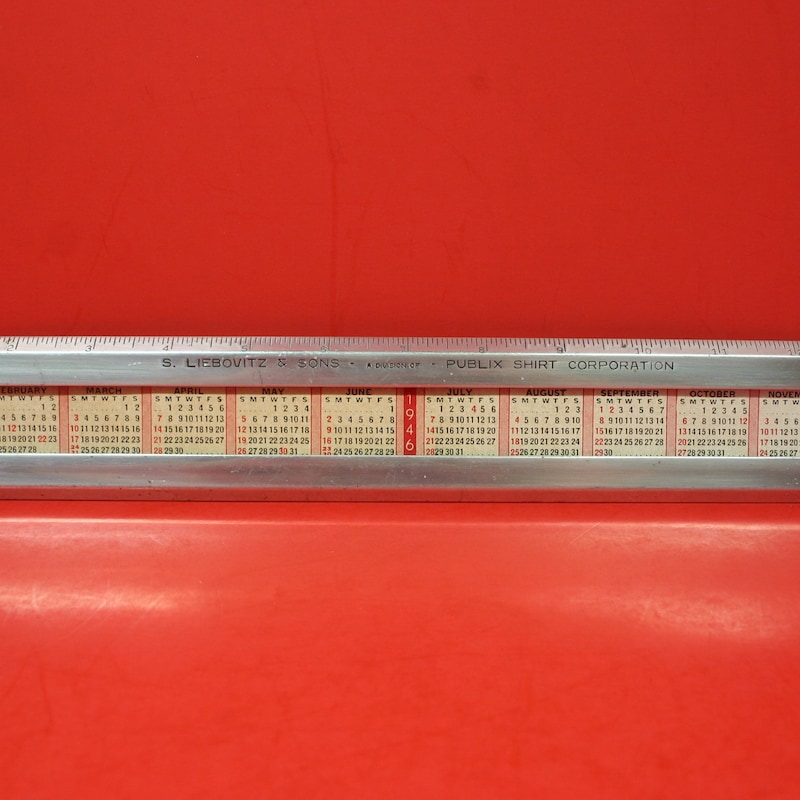 Vintage Metal Ruler - Etsy