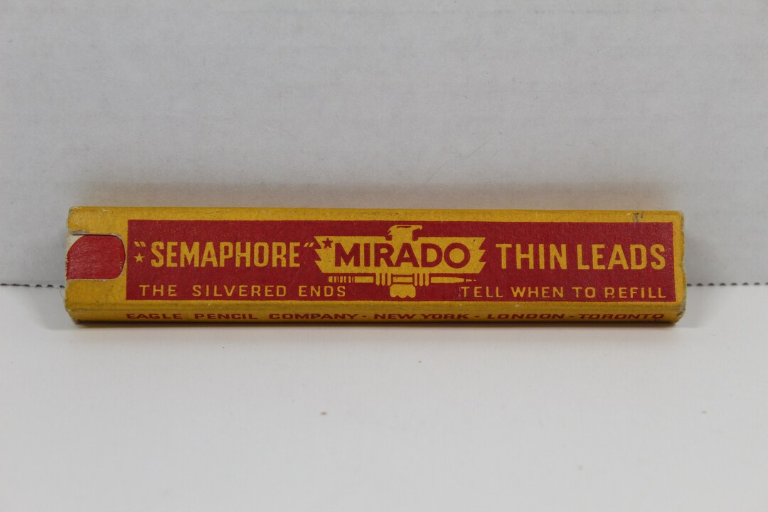 Thin Leads Eagle Semaphore Mirado Pencil Lead Sticks Red With Silvered ...