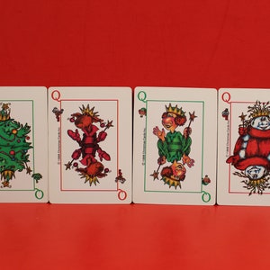 Christmas Playing Cards Vintage 1986 Card Deck / Novelty Playing Cards ...