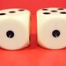 Vintage Large Dice ~ Oversized Black and off White Pair of Dice Made in ...