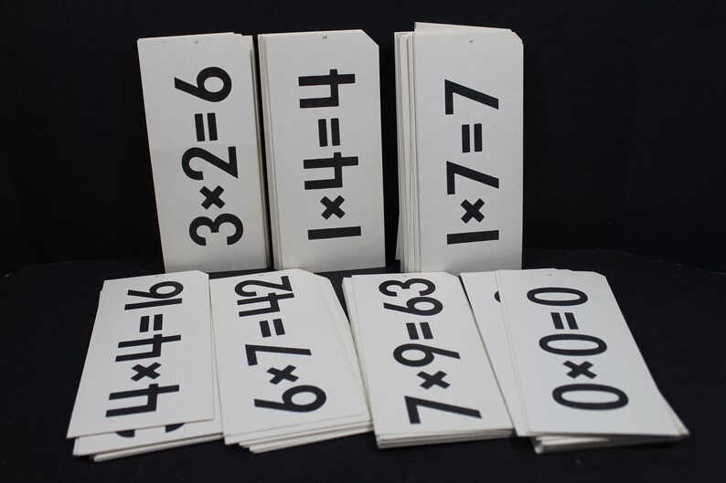 Multiplication Flash Cards Vintage 1978 Milton Bradley / Complete Boxed ...