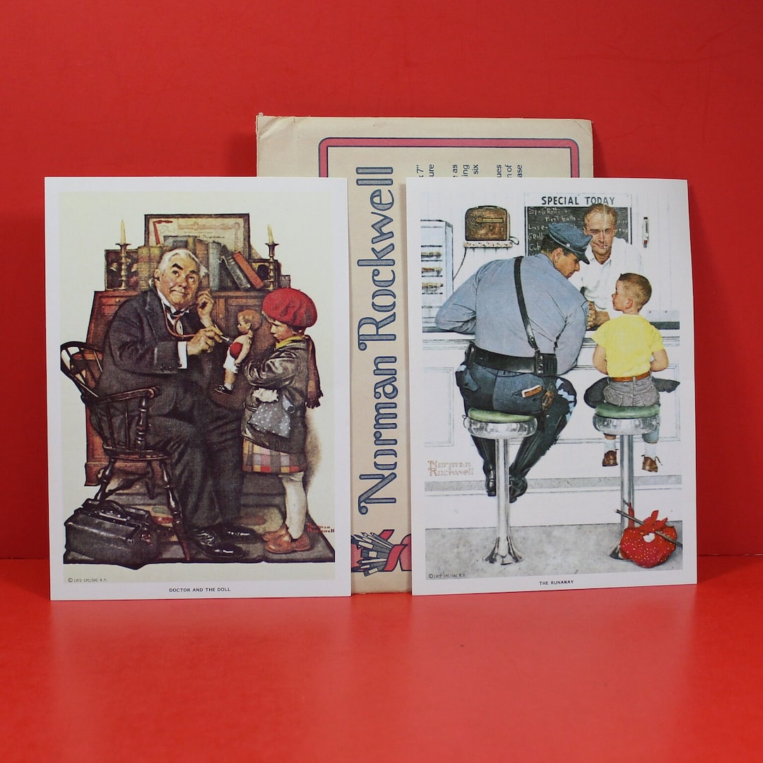 Vintage Norman Rockwell 5 X 7 Lithographs Set of 2 With Original ...