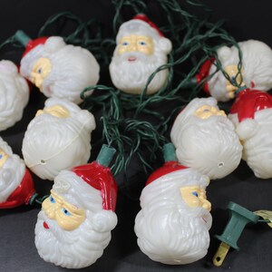 Vintage Santa Head String Lights - Etsy