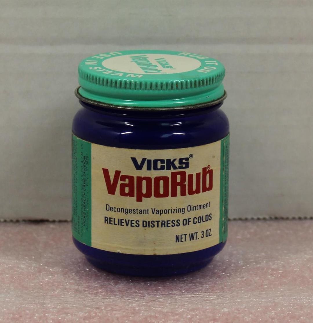 Vintage Vicks Vaporub Plastic Blue Jar 3oz. / Vintage Medicine Jar - Etsy