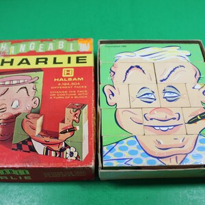 Changeable Charlie Wooden Puzzle Game by Halsam in Original Box Vintage ...
