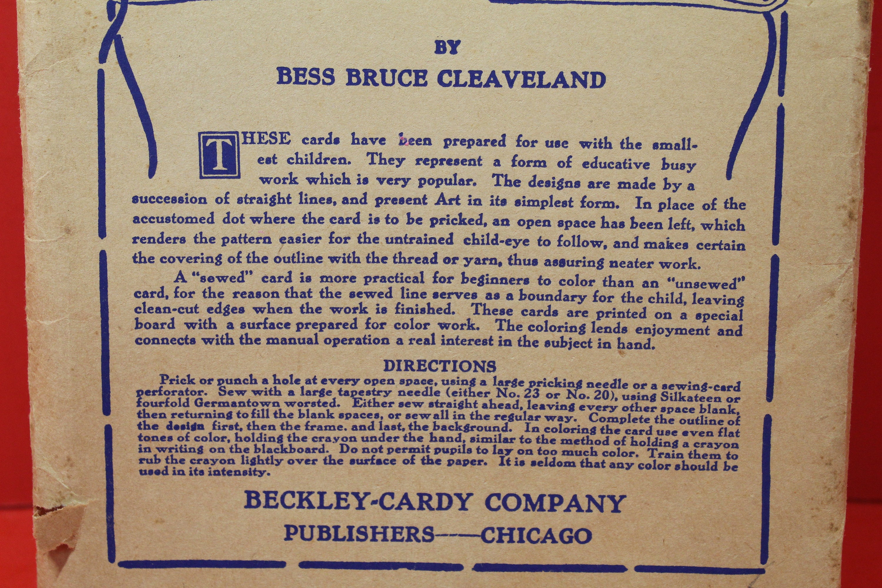 37 VTG Primary Sewing and Color Cards Buckley-cardy Company, Chicago ...