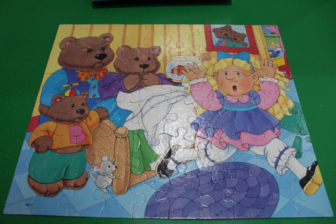 Vintage Storybook Puzzle Goldilocks & the Three Bears - Milton Bradley ...