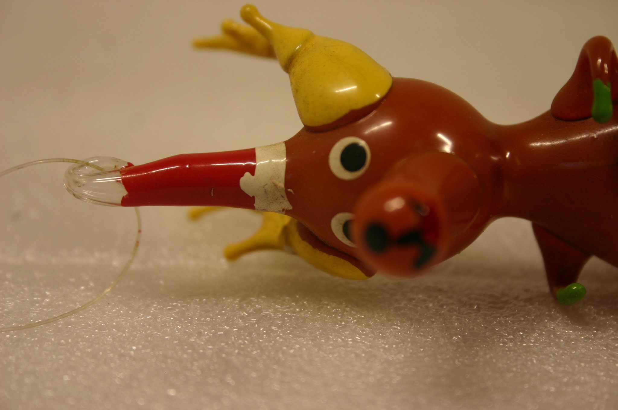 Vintage Glass Reindeer Christmas Ornament / Hand Blown / Hand Painted ...