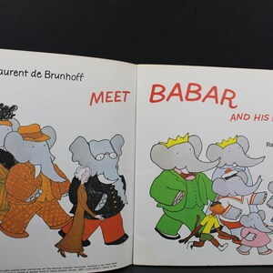 Vintage Book Meet Babar and His Family 1973 Soft Cover Book by Laurent De Brunhoff / Random ...