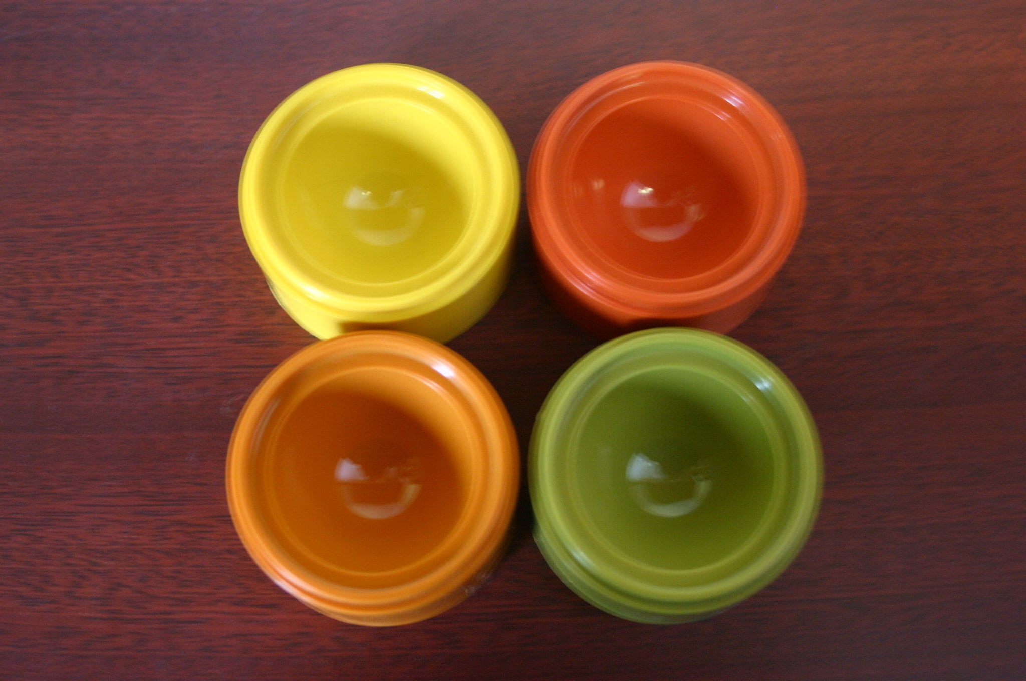 Set of 4 Vintage TUPPERWARE IMPRESSIONS Egg Cups With Lids. Retro Egg ...