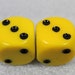 Vintage Dice ~ Large Yellow and Black Pair of Dice Made in Hong Kong ...