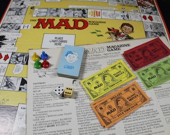 Vintage MAD Magazine Board Game 1979 Complete Set Funny Comic Game ...