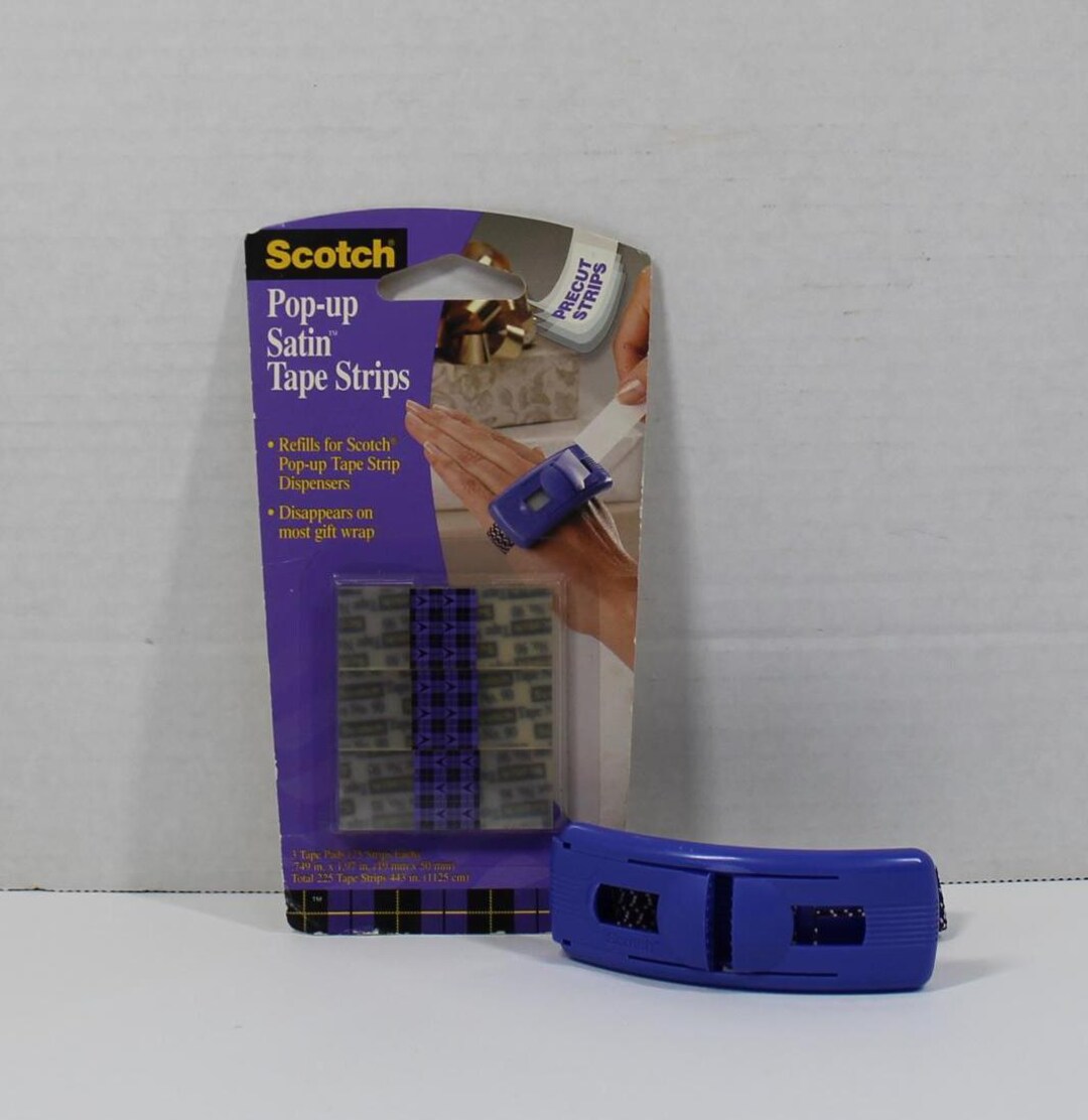 Vintage Gift Wrap Pop-up Tape Strip Dispenser With Refillable Gift Wrap ...