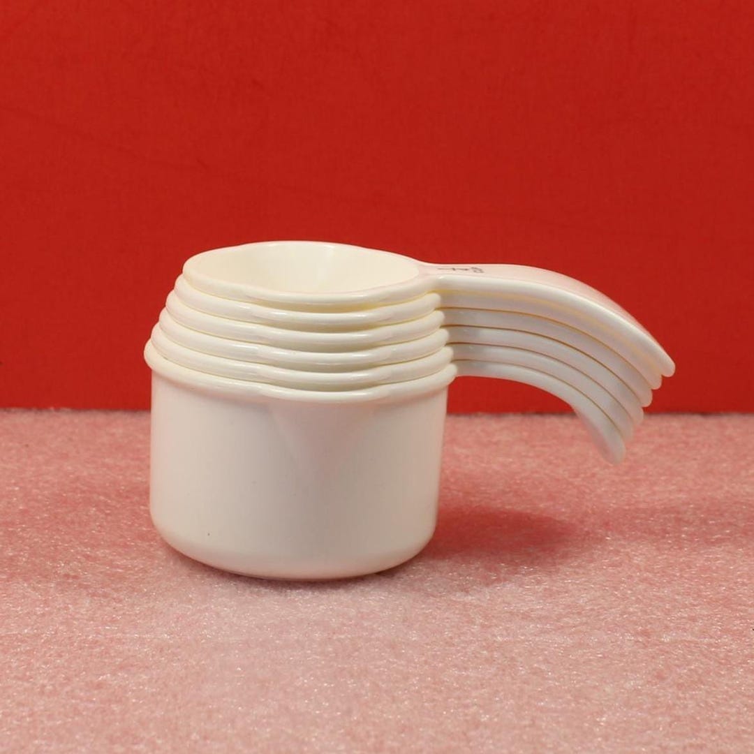 Vintage Tupperware Measuring Cups Nesting Set of 6 White Color - Etsy