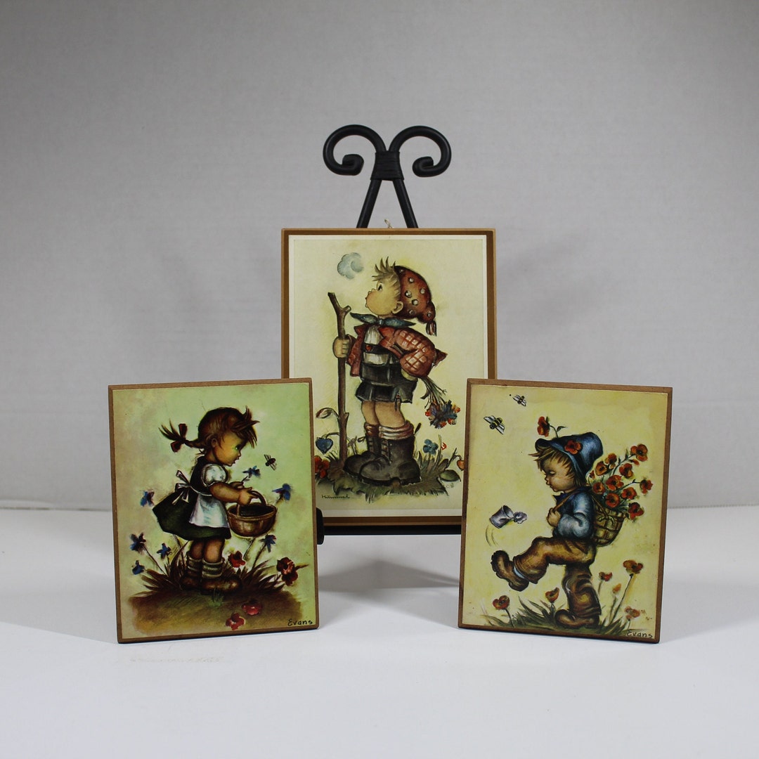 Evans Hummel Wall Plaques Vintage Set of 3 / Mid Century Children Decor ...