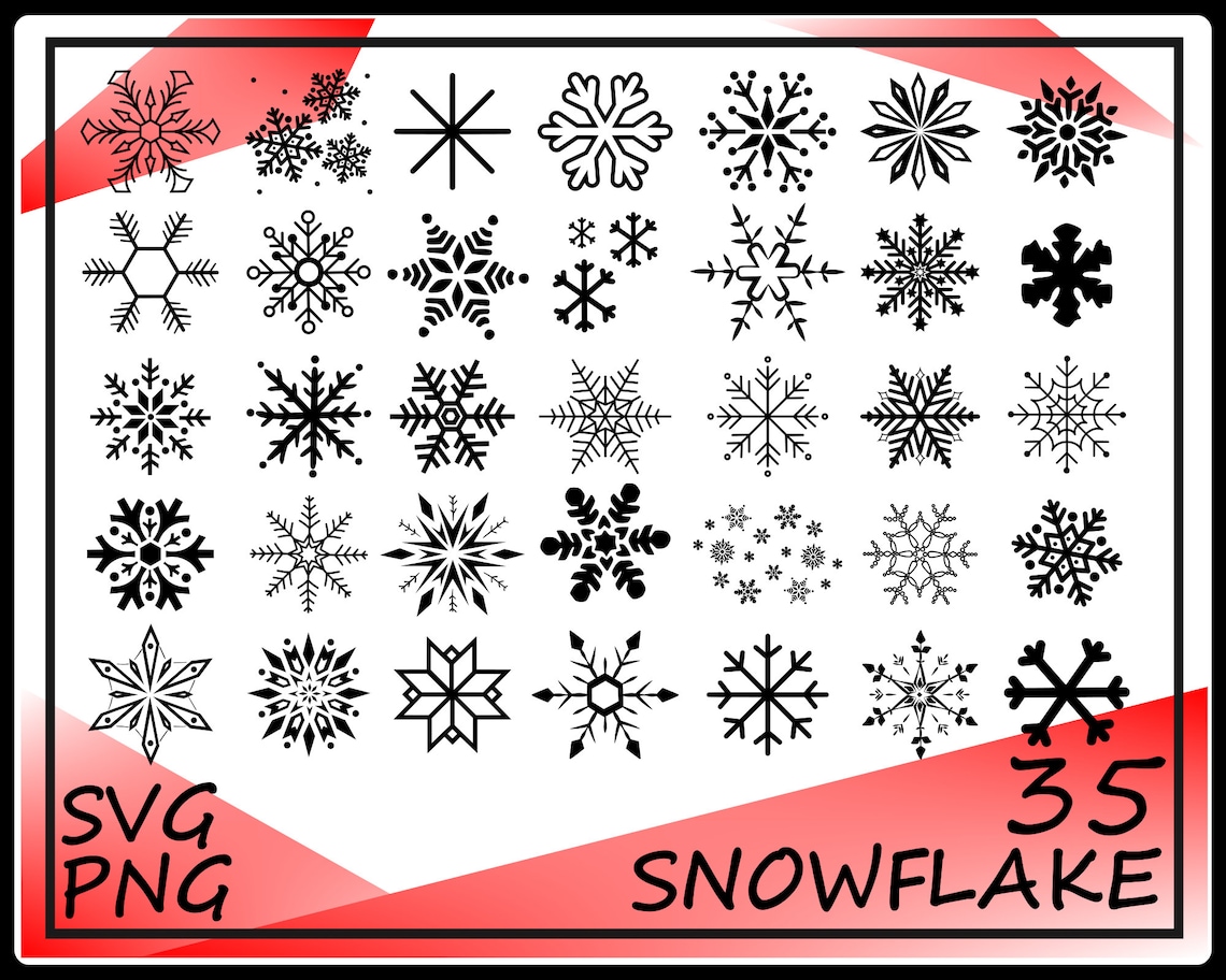 Snowflake Svg Snowflakes Svg Bundleflake Winter Svg | Etsy